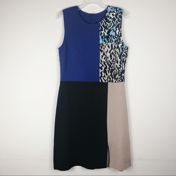 St. John | Dresses | St John Color Blockanimal Print Dress | Poshmark